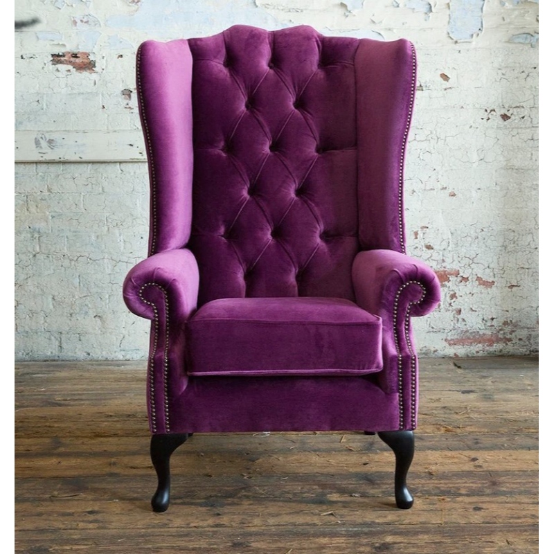 PERPEL – Purple Wing Chair – By Dream Decor – PakTameer