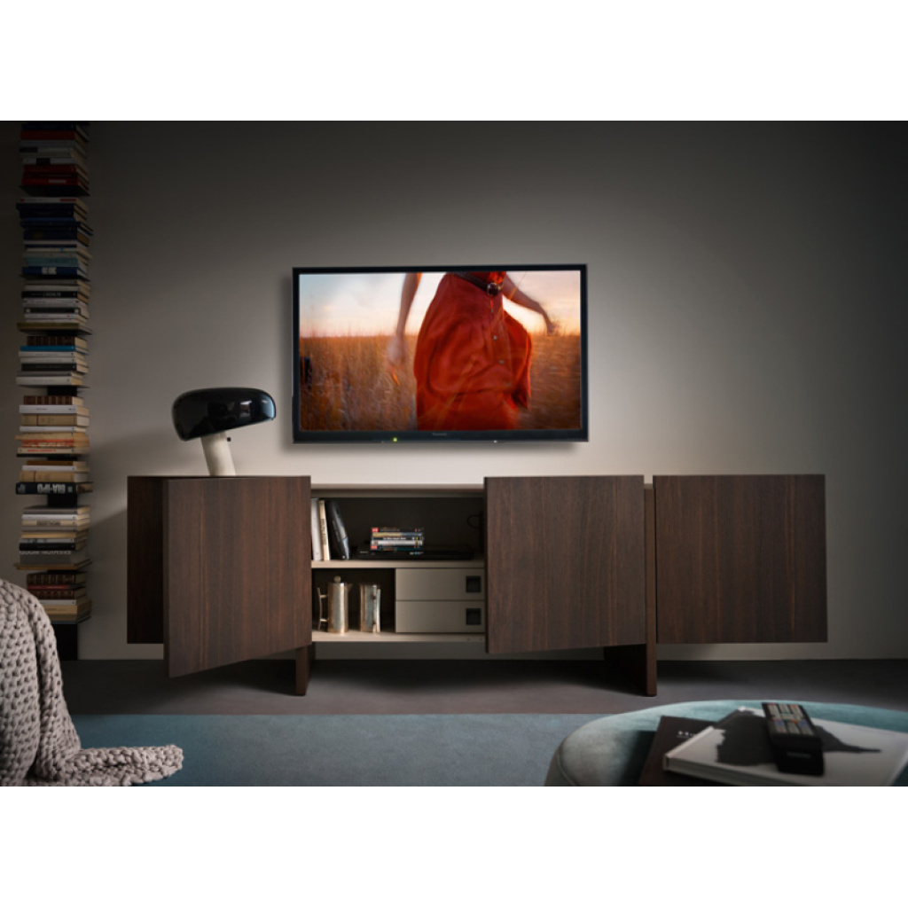 KIRLEY – Dark Walnut Brown Matt Lacquer Finish Sideboard – PakTameer