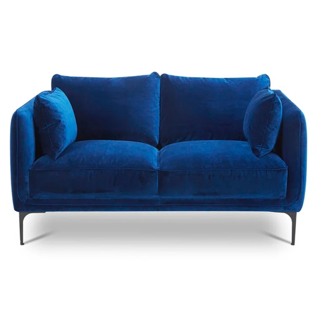 MAYA – Blue Cozy Lounge Two Seater Sofa – PakTameer