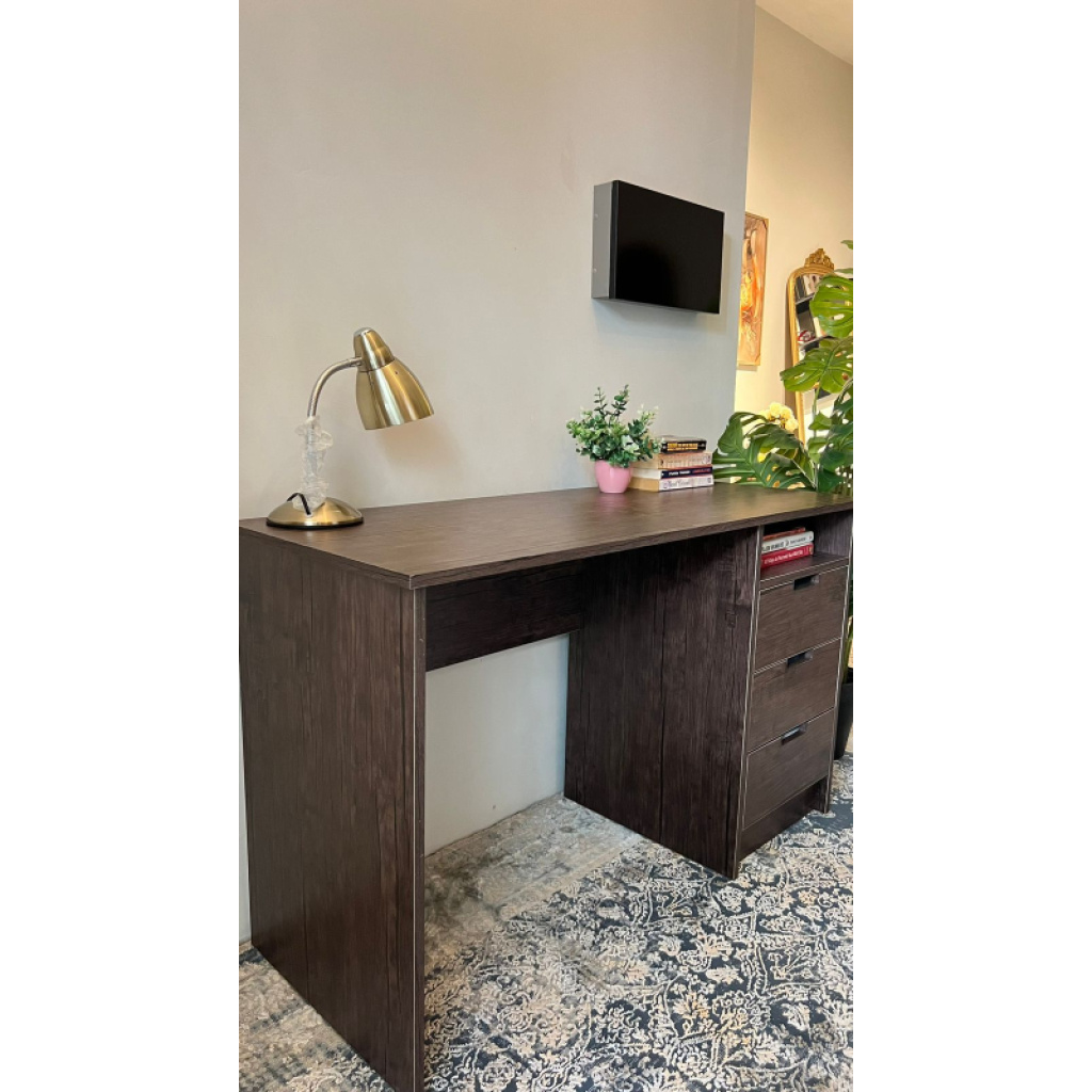 RACLE – Open Shelves & Three Drawer Computer Table – PakTameer