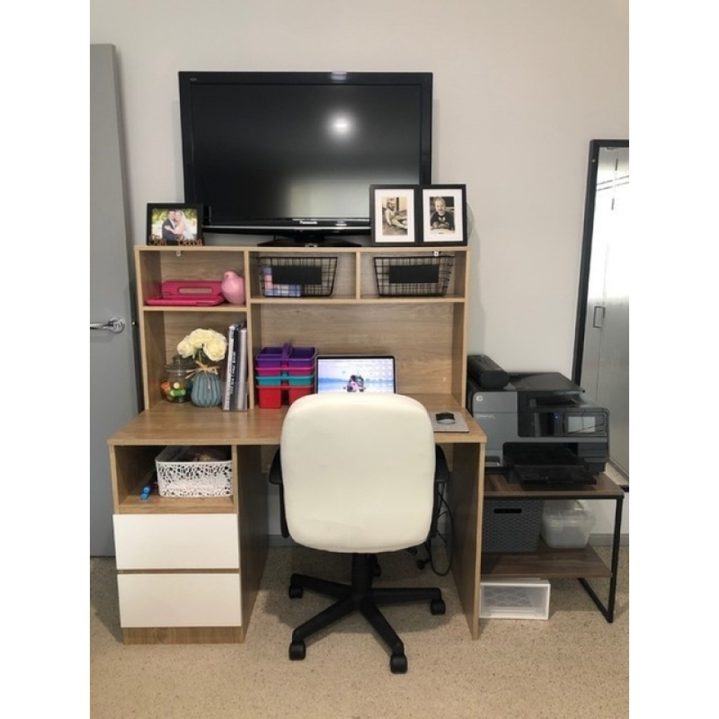BING – Writing Table with Storage Shelves – PakTameer
