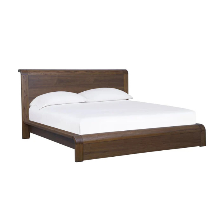 LIRONA – Dark brown Curved Style King Size Bed Set – PakTameer