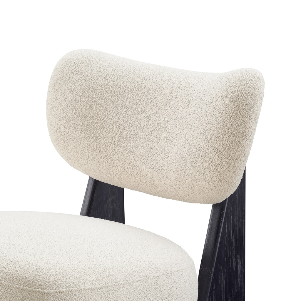 LUMA – Angled Base Off White & Black Modern Accent Chair – PakTameer